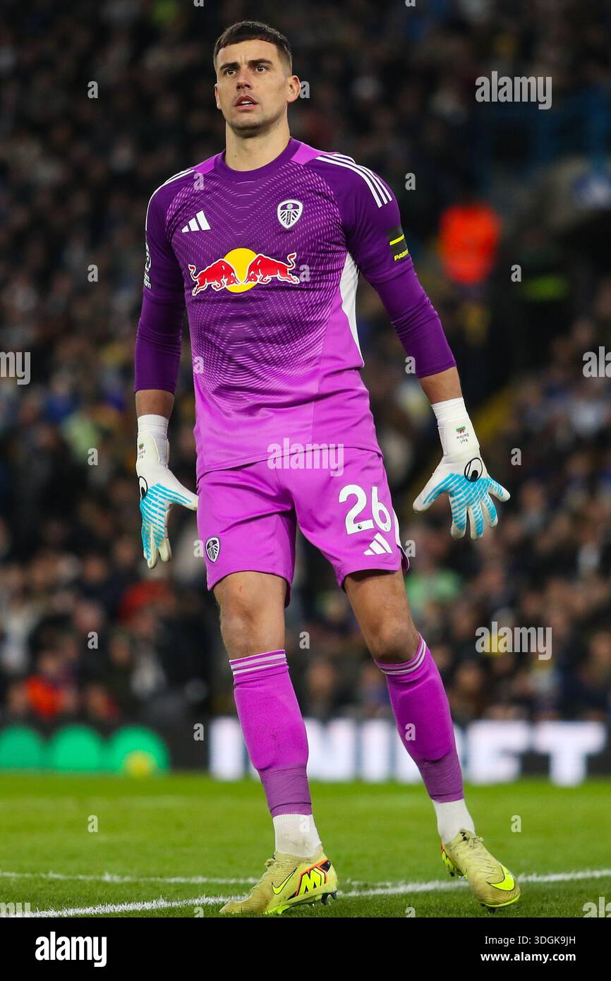 Leeds, UK. 17th Jan, 2026. Karl Darlow Of Leeds United during the Leeds ...