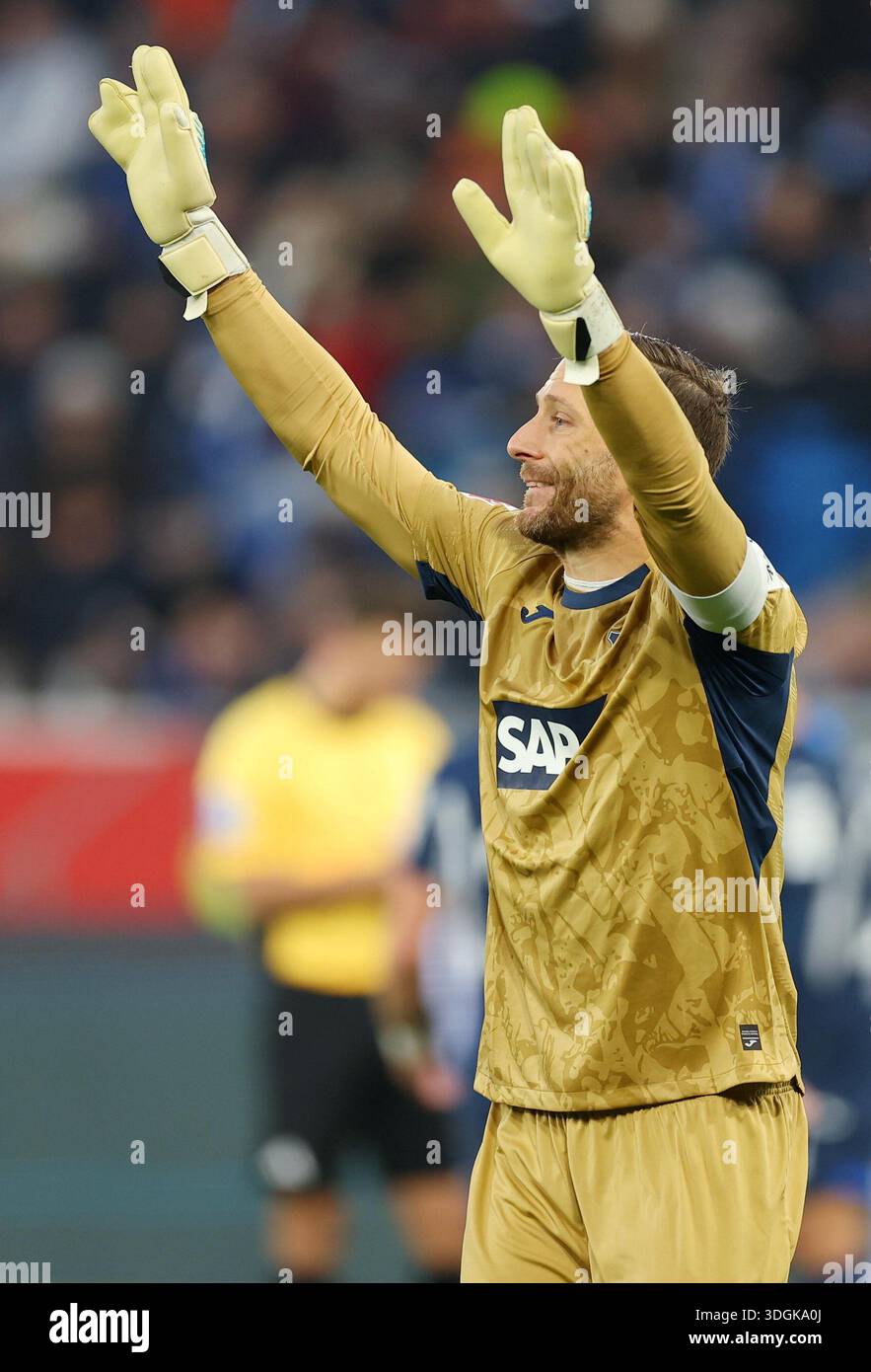 Final celebration, goalkeeper Oliver Baumann (Hoffenheim) Sinsheim ...