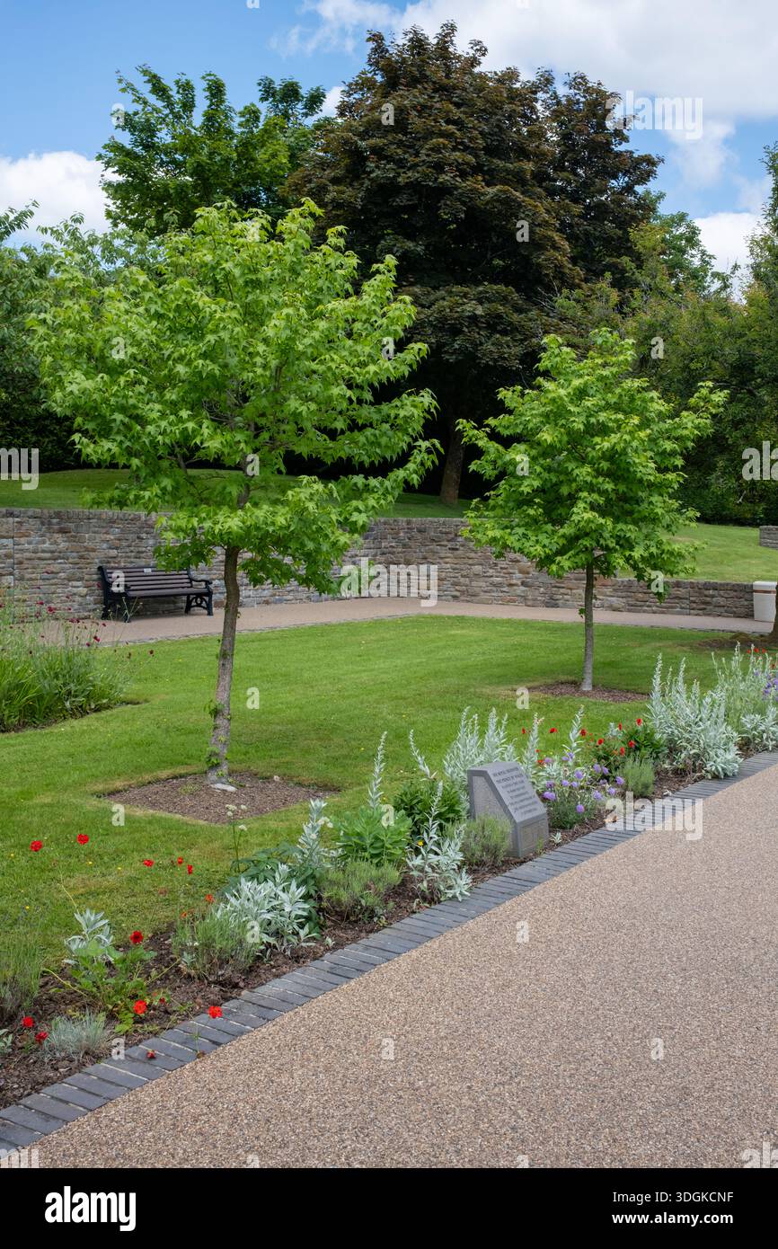 Pantglas junior school memorial garden hi-res stock photography and ...