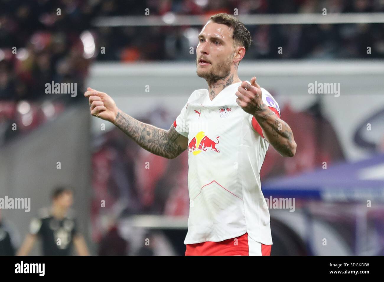 Captain [captain] David Raum (22, RB Leipzig). LEIPZIG, GERMANY ...