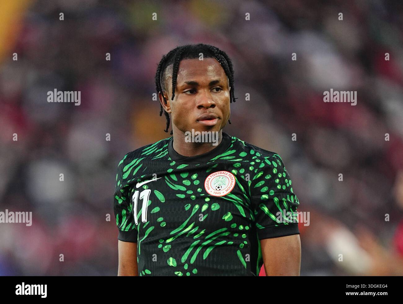 January 17 2026: Samuel Chimerenka Chukwueze of Nigeria looks on during ...