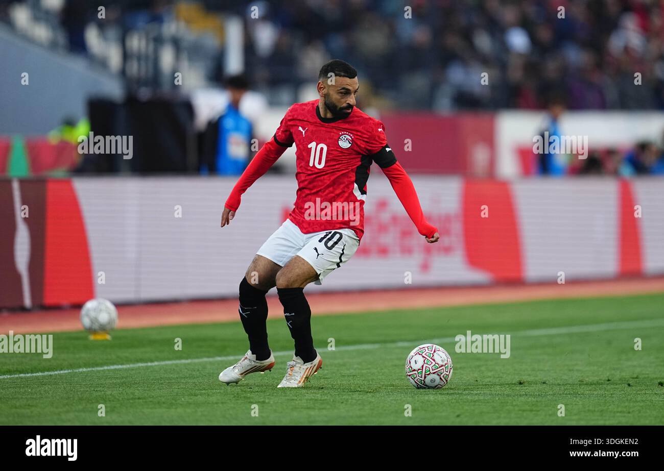 January 17 2026: Mohamed Salah Mahrous Ghaly of Egypt controls the ball ...