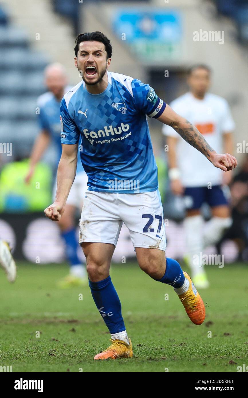 Derby County's Lewis Travis during the Sky Bet Championship match at ...
