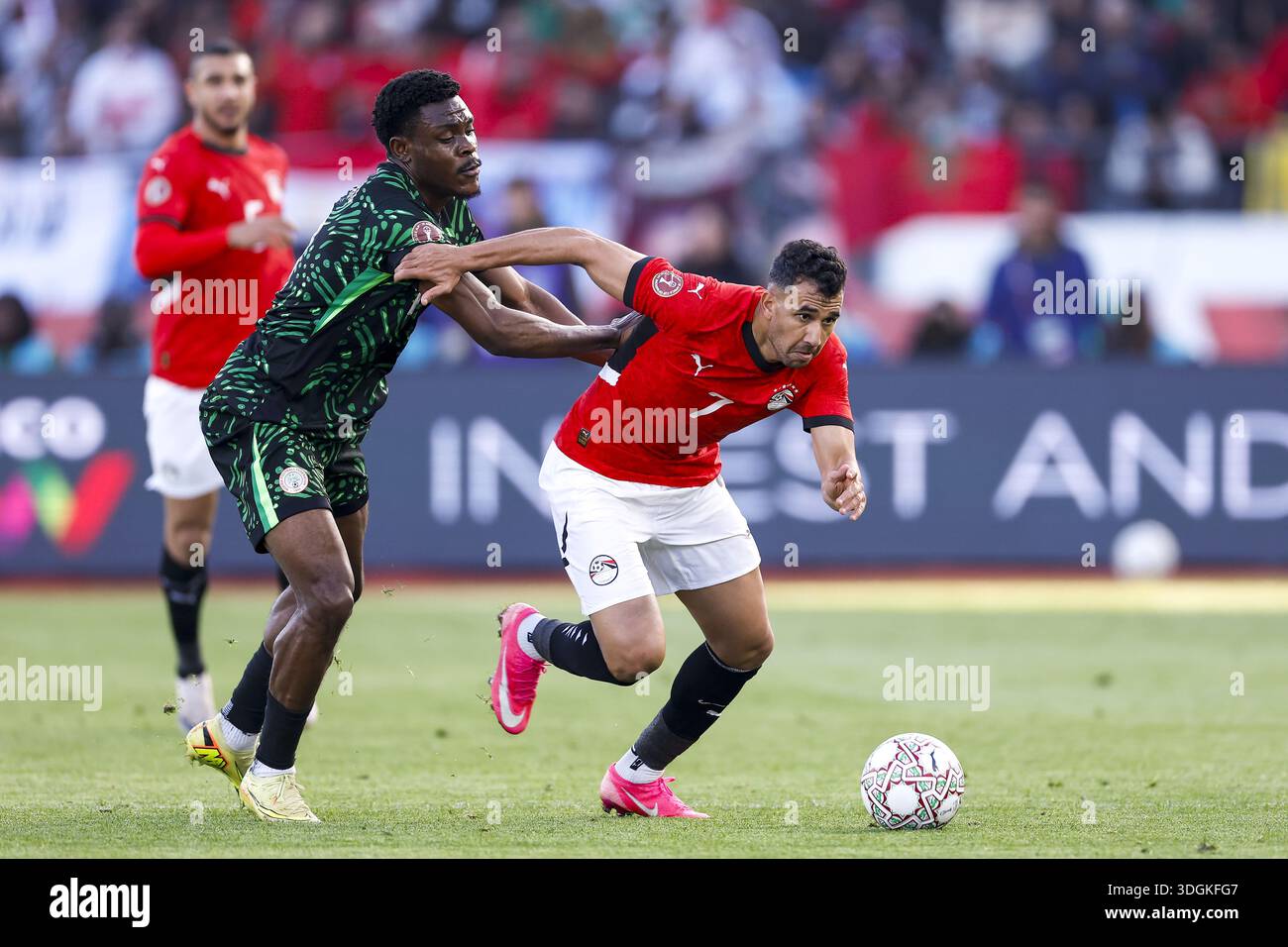 CASABLANCA - (l-r) Fisayo Dele-Bashiru of Nigeria, Trézéguet of Egypt ...