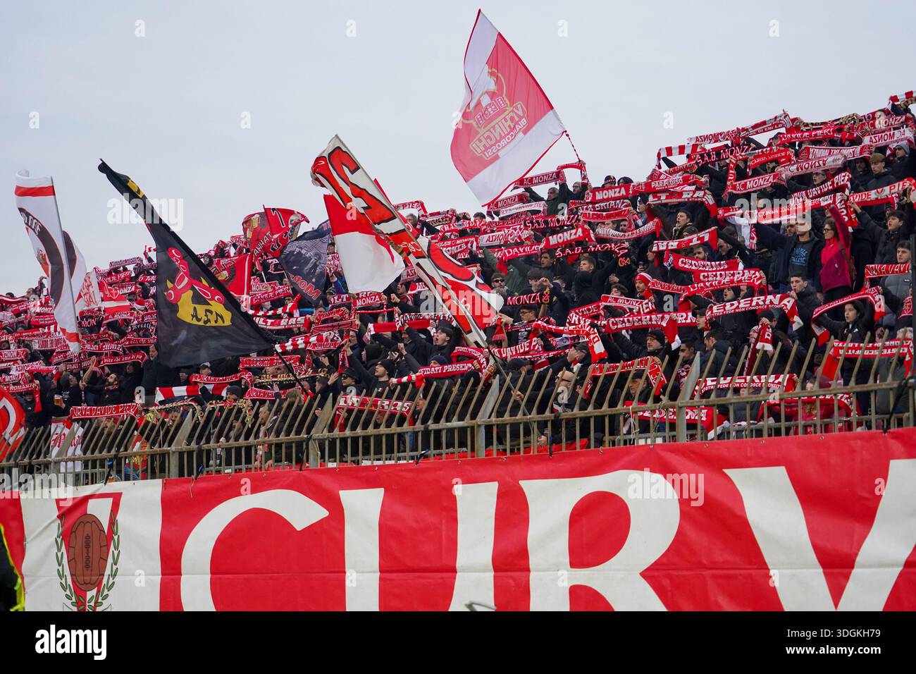 Monza, Italy. 17/01/26. Ac Monza Supporters of Curva Davide Pieri ...