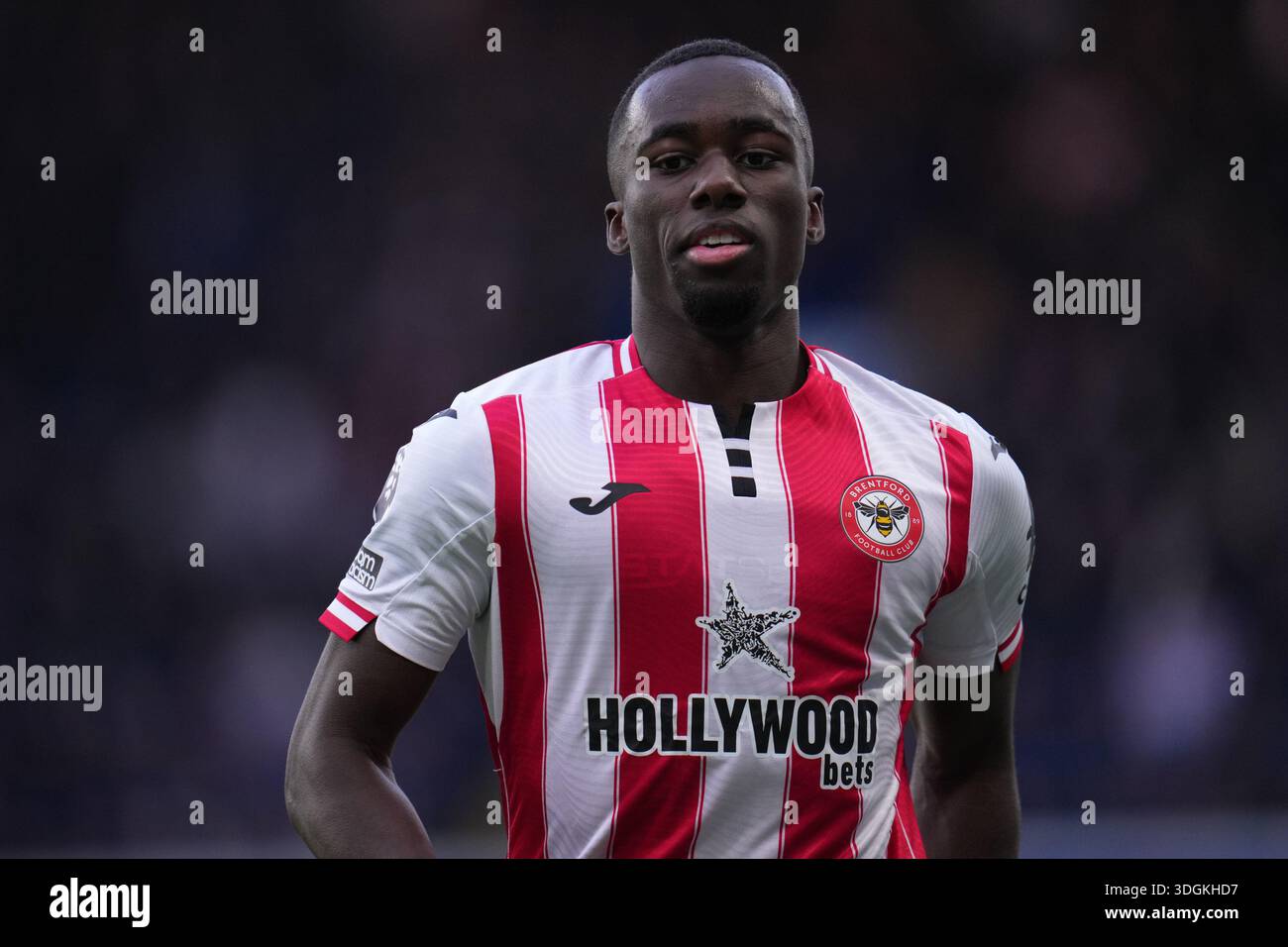Michael Kayode of Brentford during the Premier League match Chelsea vs ...