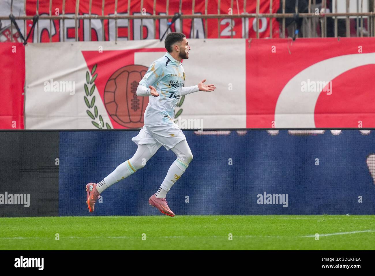 Monza, Italy. 17/01/26. Farès Ghedjemis goal celebrate, during AC Monza ...