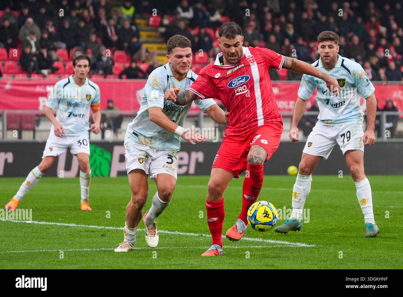 Monza, Italy. 17/01/26. Andrea Petagna, during AC Monza against ...