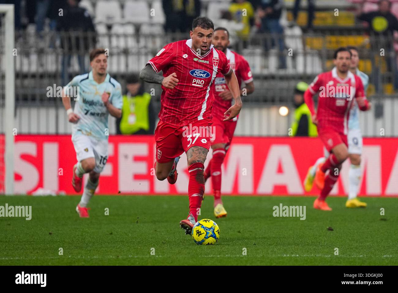 Monza, Italy. 17/01/26. Andrea Petagna, during AC Monza against ...