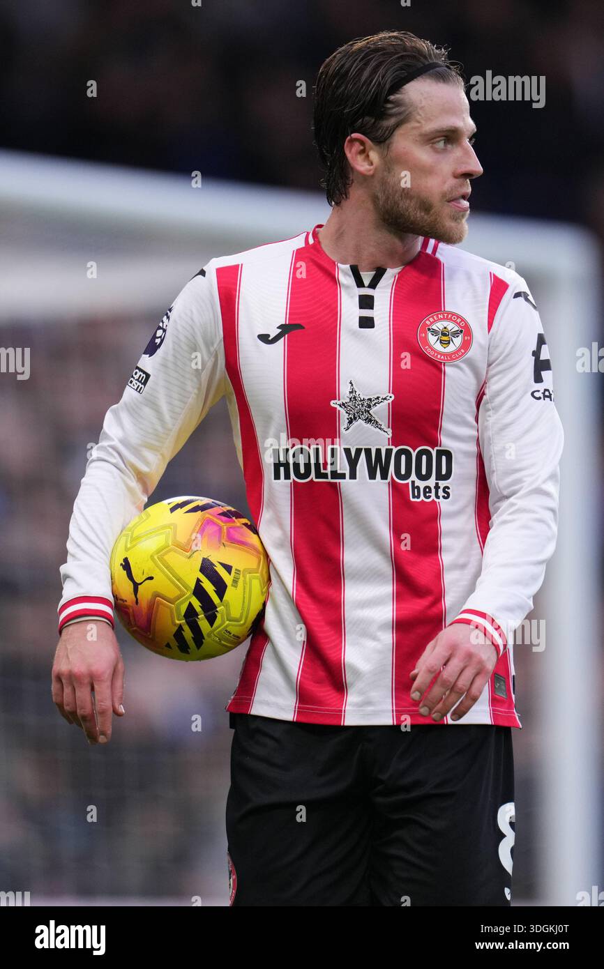 Mathias Jensen of Brentford during the Premier League match Chelsea vs ...