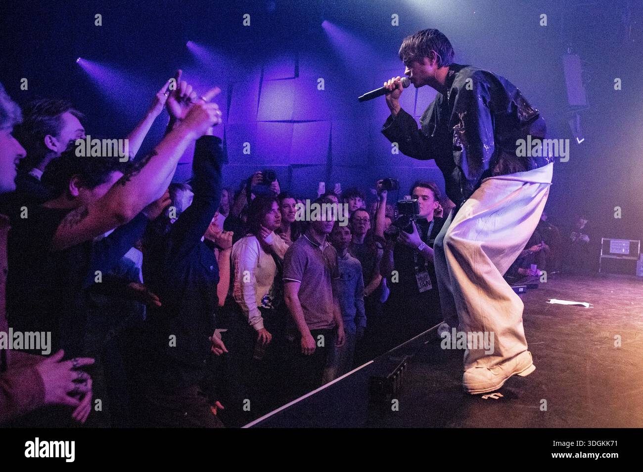 GRONINGEN – YouTuber, singer, and rapper Jesse Hoefnagels performs at a ...