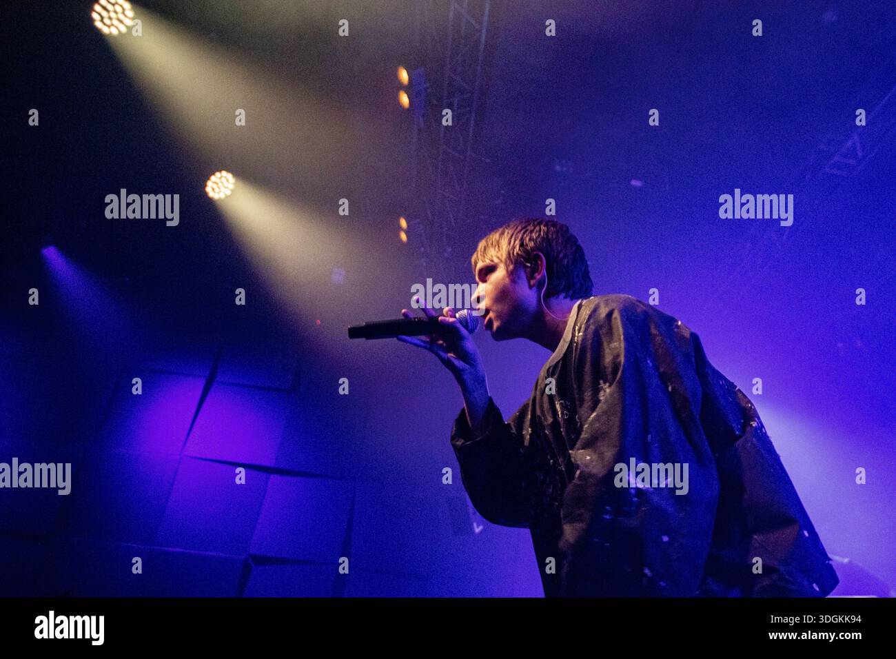 GRONINGEN – YouTuber, singer, and rapper Jesse Hoefnagels performs at a ...