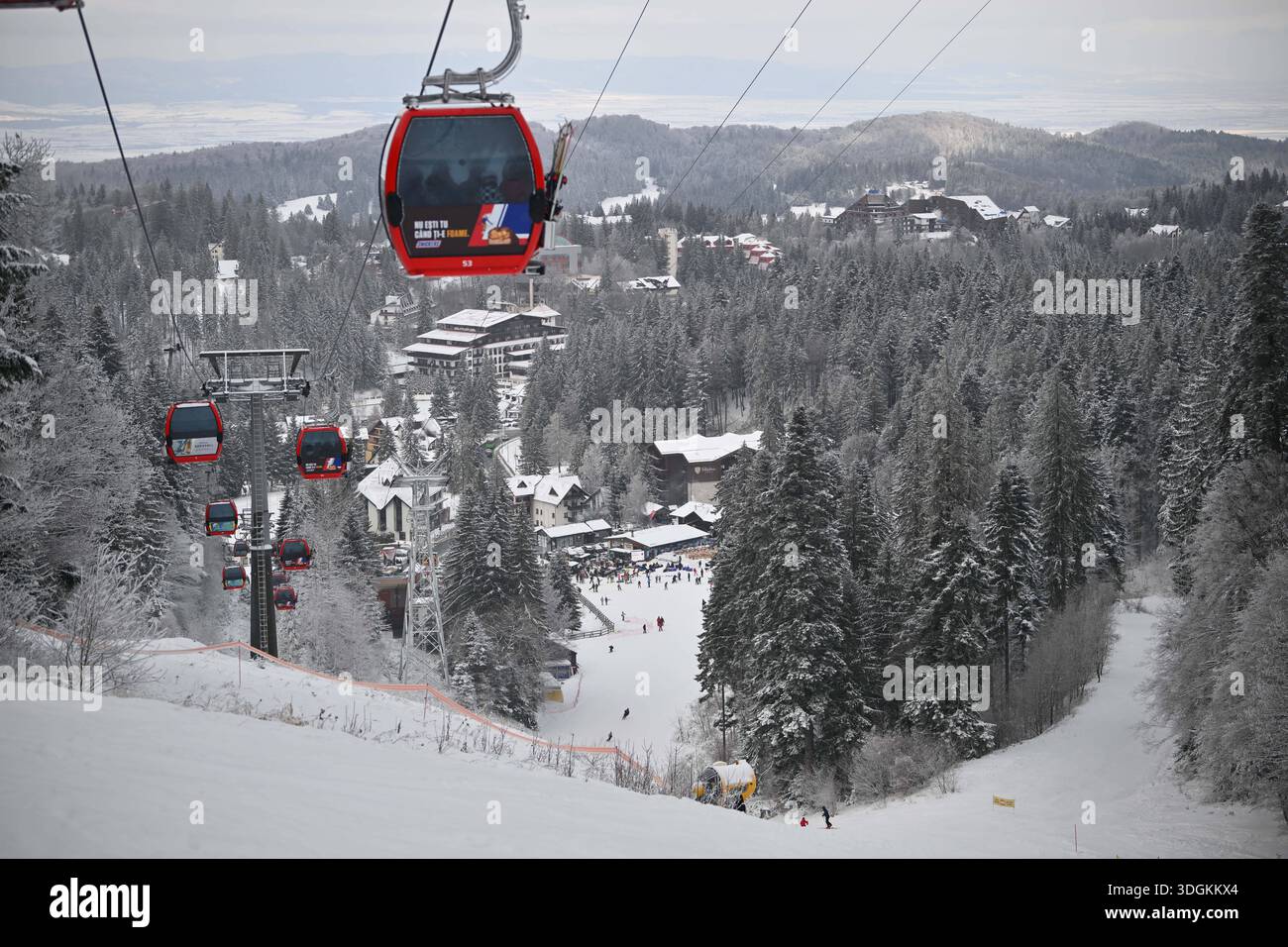 BRASOV, winter Poiana Brasov ski resort has been full of tourists and ...