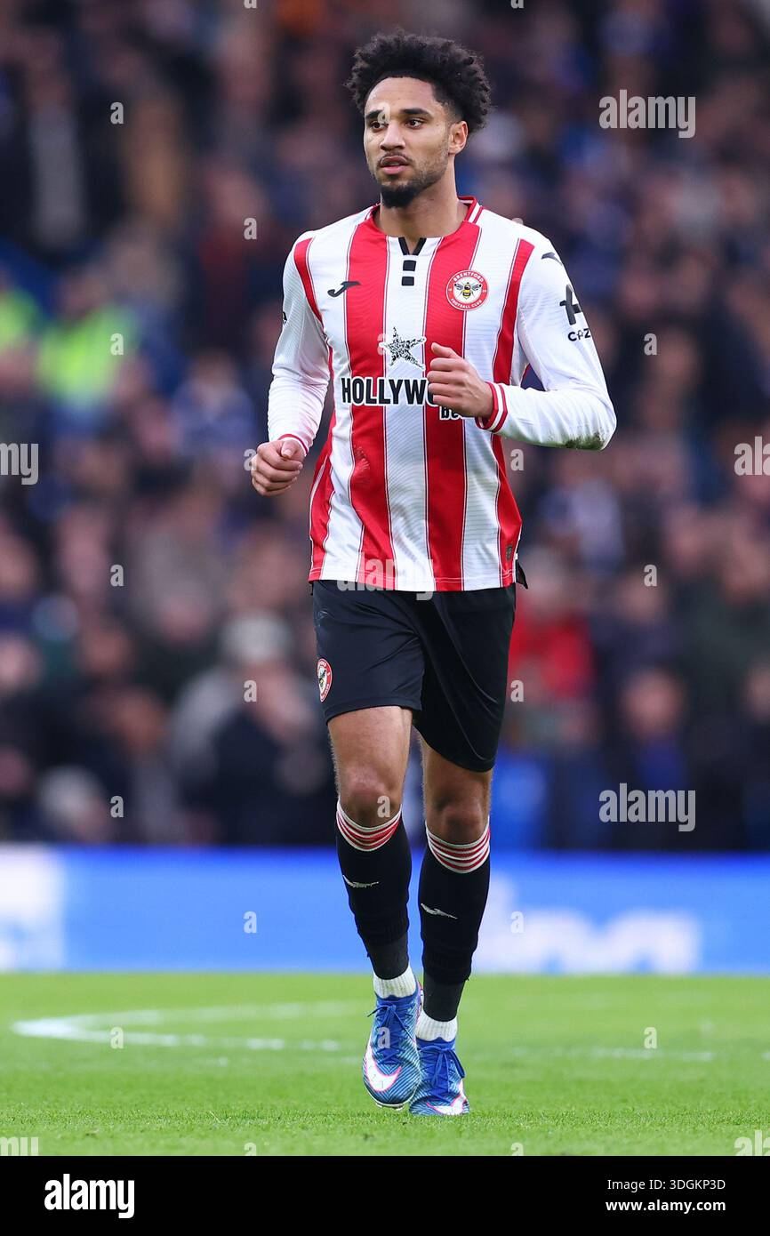 London, UK. 17th Jan, 2026. Kevin Schade of Brentford during the ...