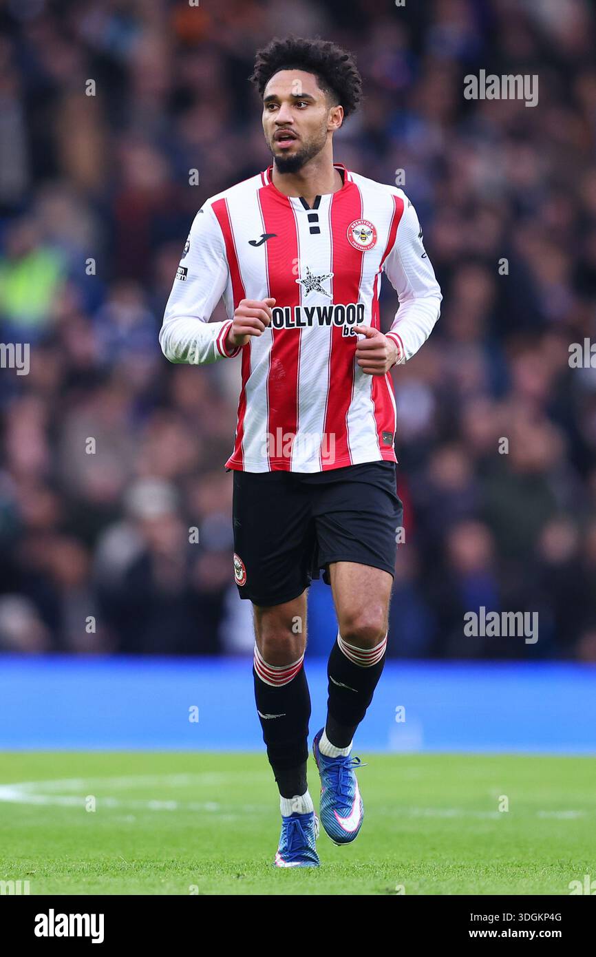 London, UK. 17th Jan, 2026. Kevin Schade of Brentford during the ...
