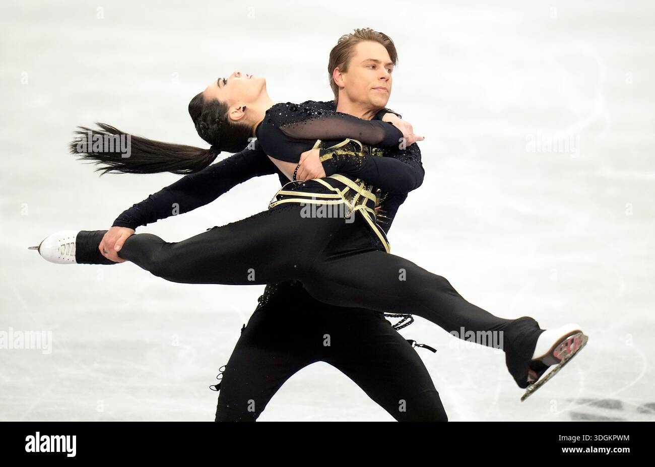 Lithuanian’s Allison Reed and Saulius Ambrulevicius compete in the Ice ...