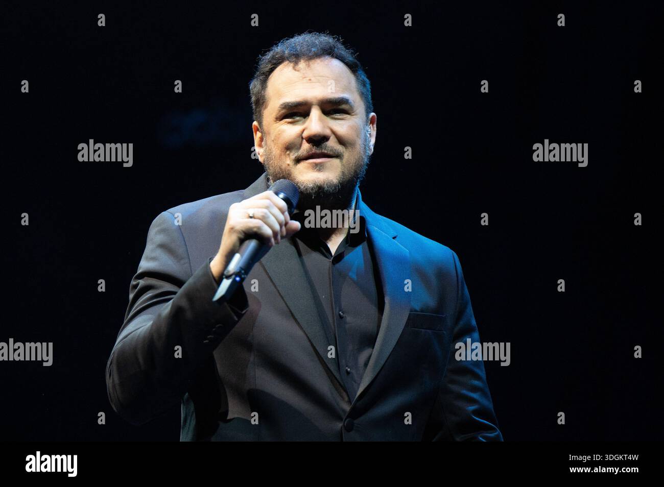 The singer Ismael Serrano performs during her performance festival ...