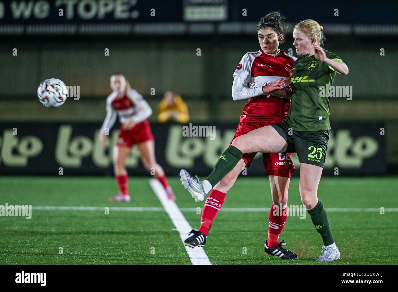 Zulte, Belgium. 17th Jan, 2026. Amelie Depraetere (25) of Zulte-Waregem ...