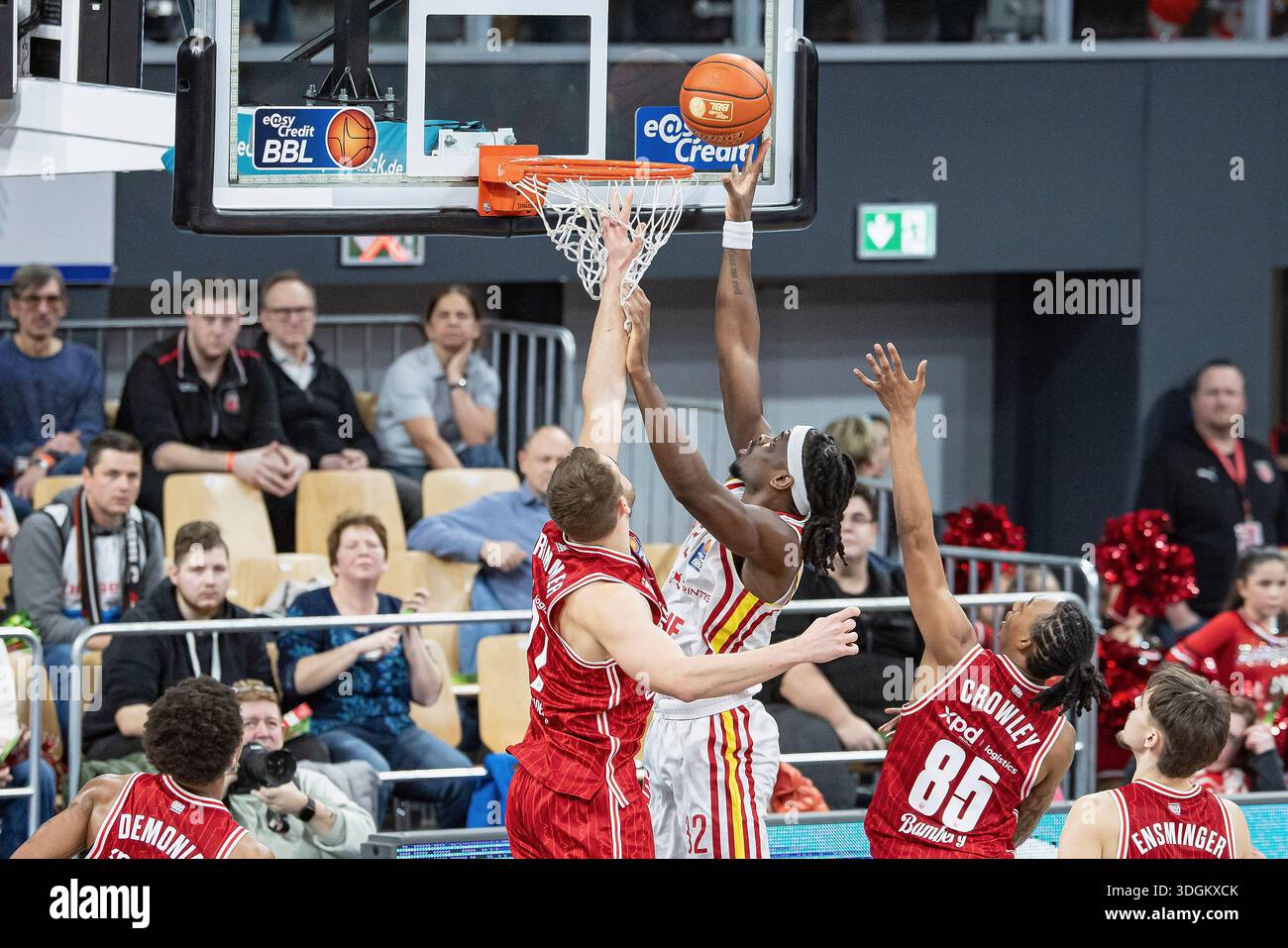 v. l. n. r.: 17.01.2026, Basketball, BBL, BMA365 Bamberg Baskets vs ...
