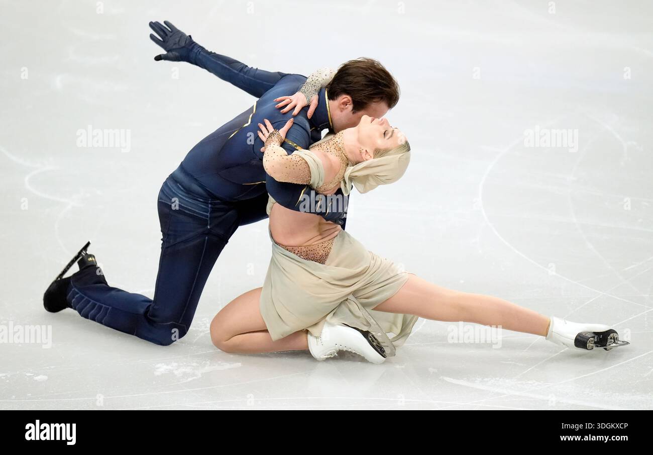 Spain’s Olivia Smart and Tim Dieck compete in the Ice Dance Free Dance ...