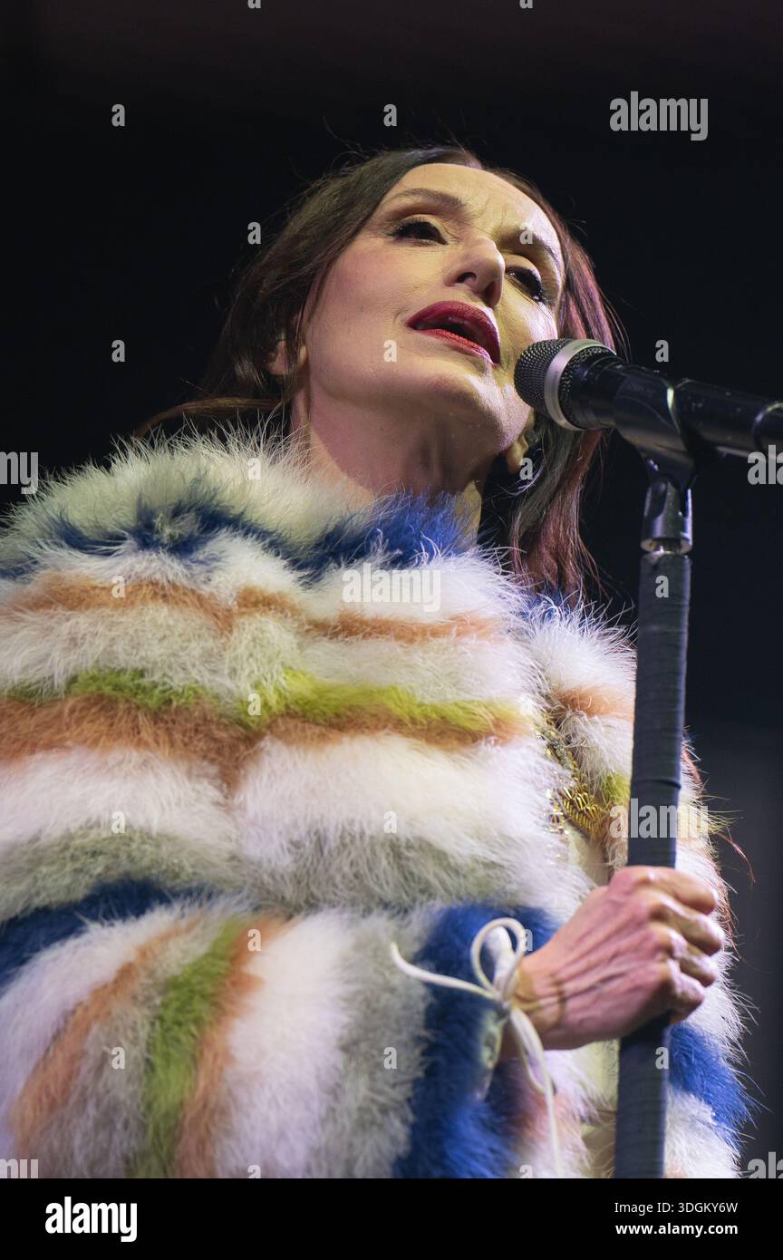 Madrid, Spain. 17th Jan, 2026. The singer Luz Casal performs during her ...