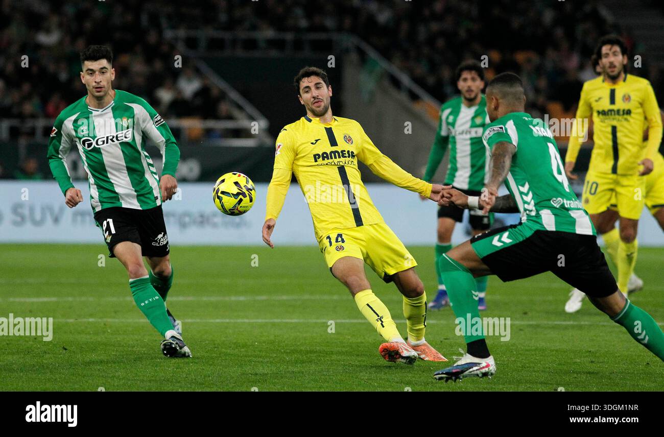 Spanish La Liga EA Sports soccer match Betis vs Villarreal at La ...