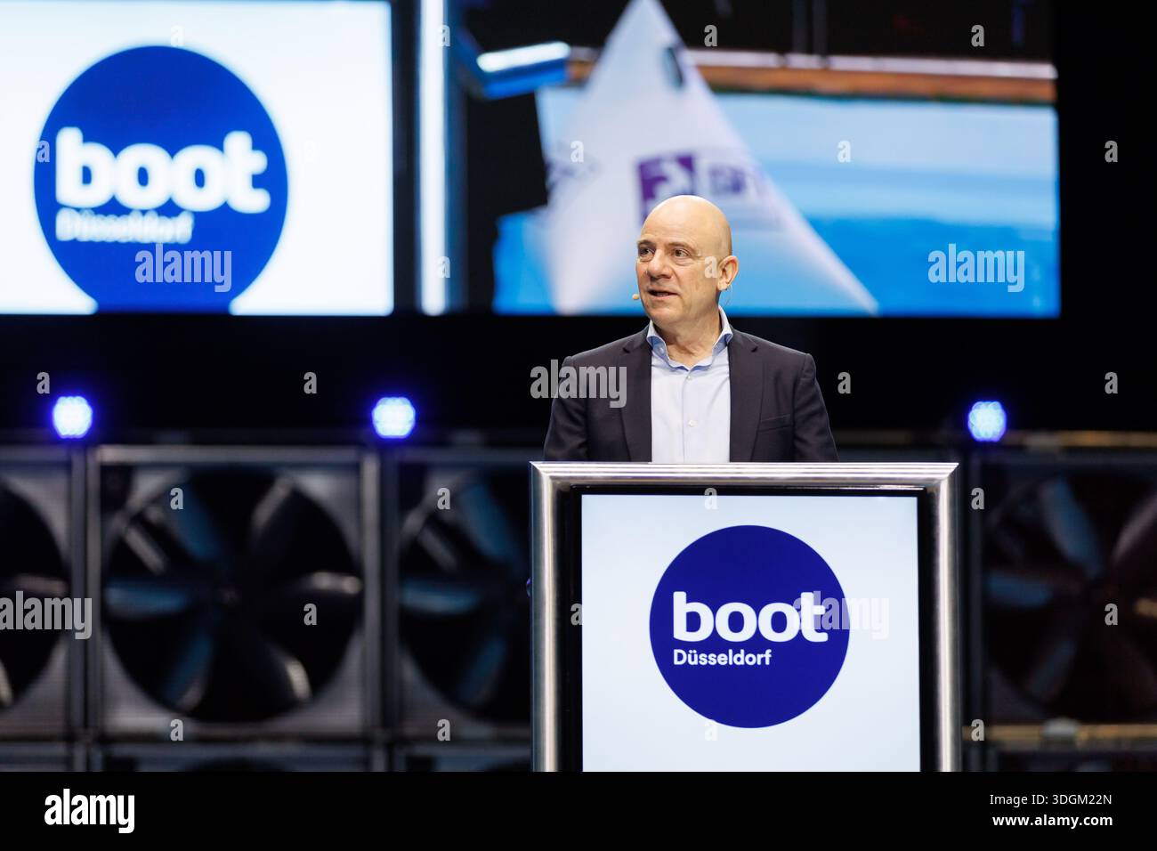 Robert E. Marx, President of boot Düsseldorf 2026, delivers an opening ...