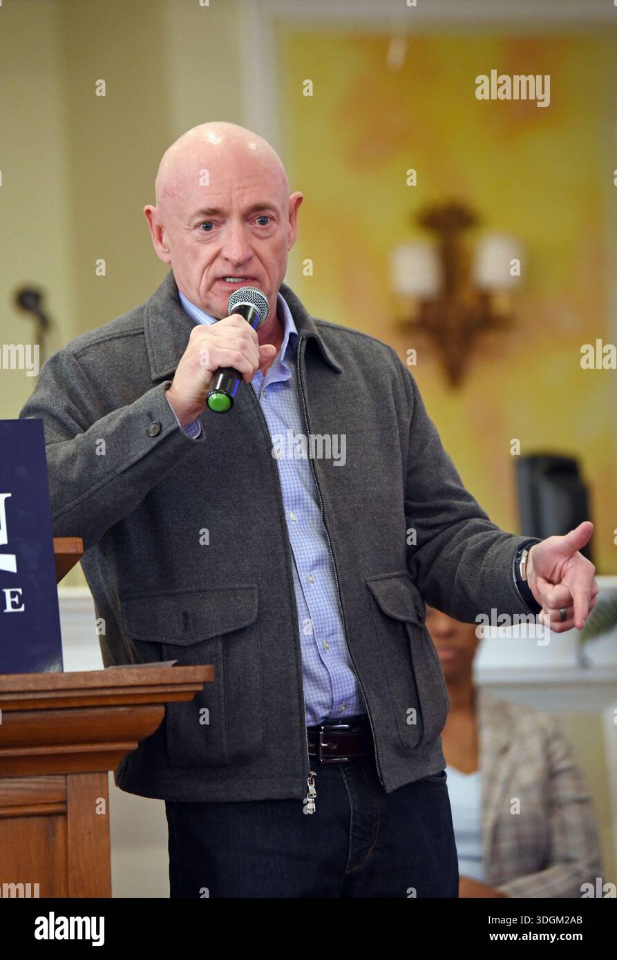 Senator Mark Kelly at a public appearance for Special Election Canvass ...