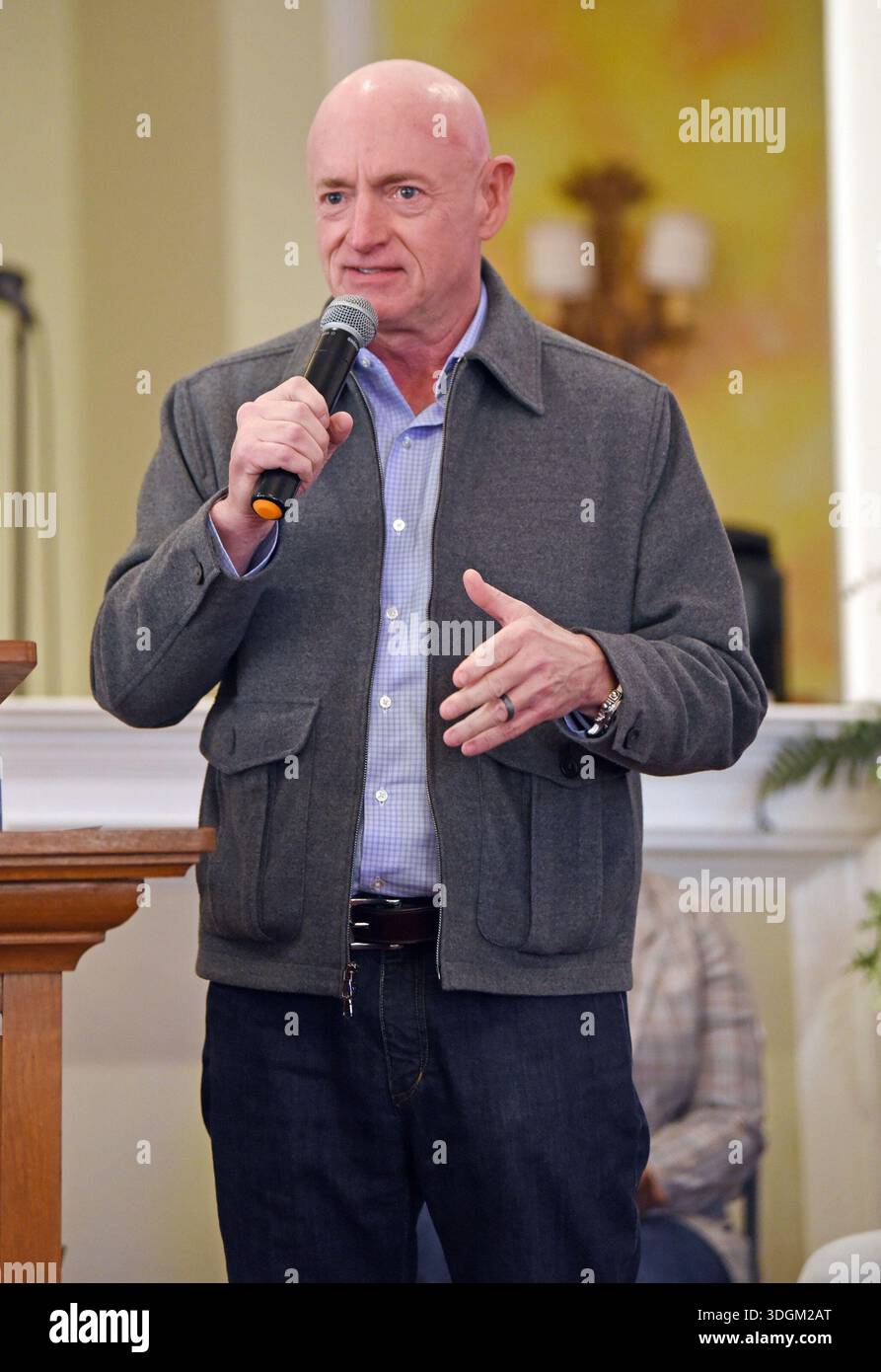 Senator Mark Kelly at a public appearance for Special Election Canvass ...