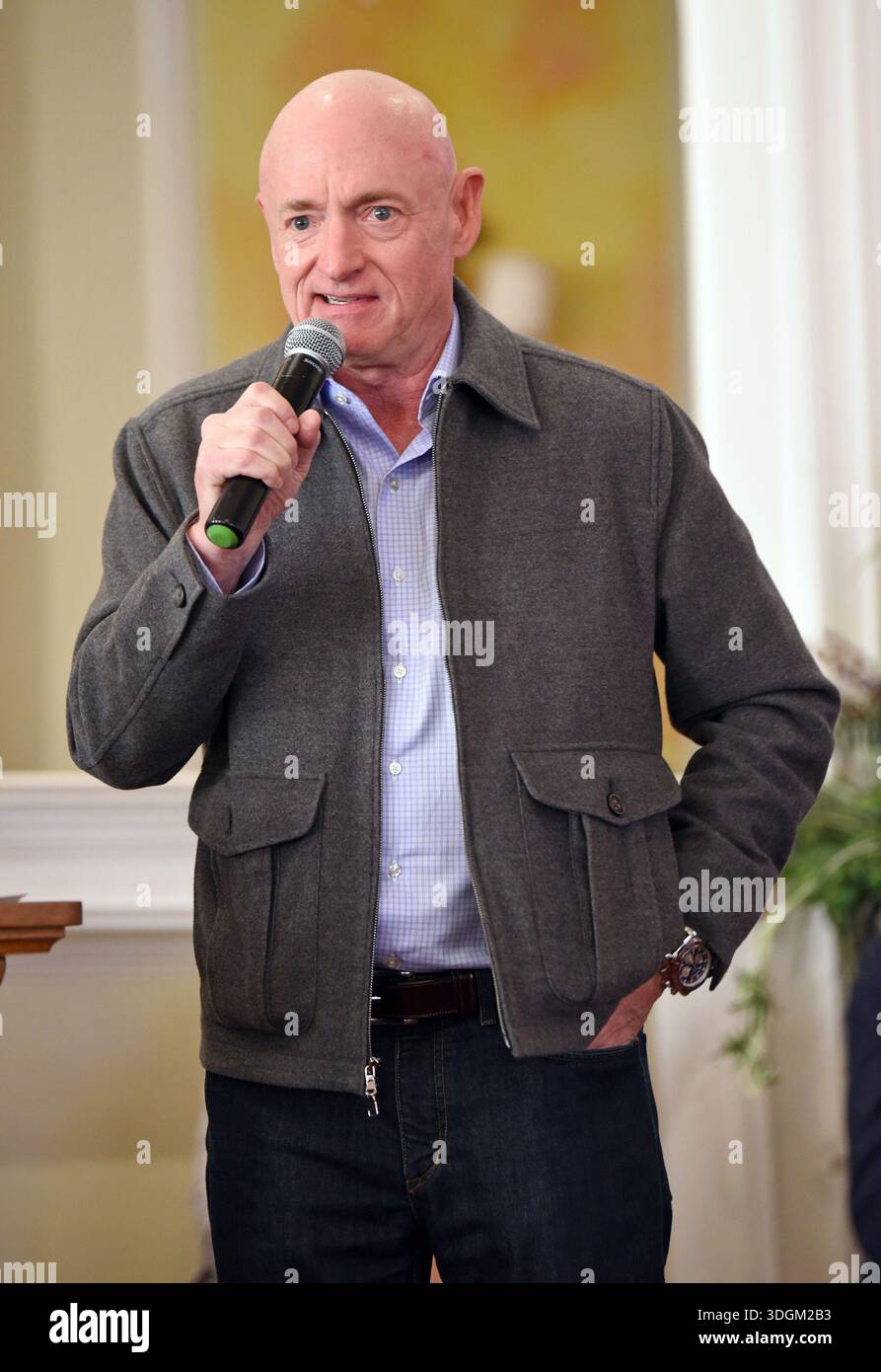 Senator Mark Kelly at a public appearance for Special Election Canvass ...