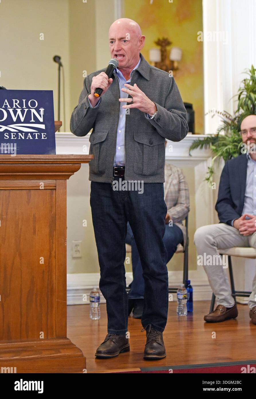 Senator Mark Kelly at a public appearance for Special Election Canvass ...