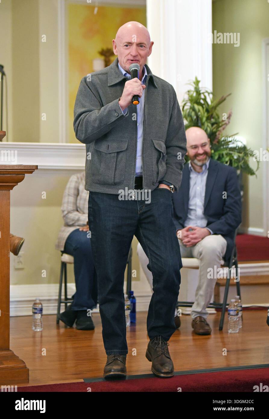 Senator Mark Kelly at a public appearance for Special Election Canvass ...