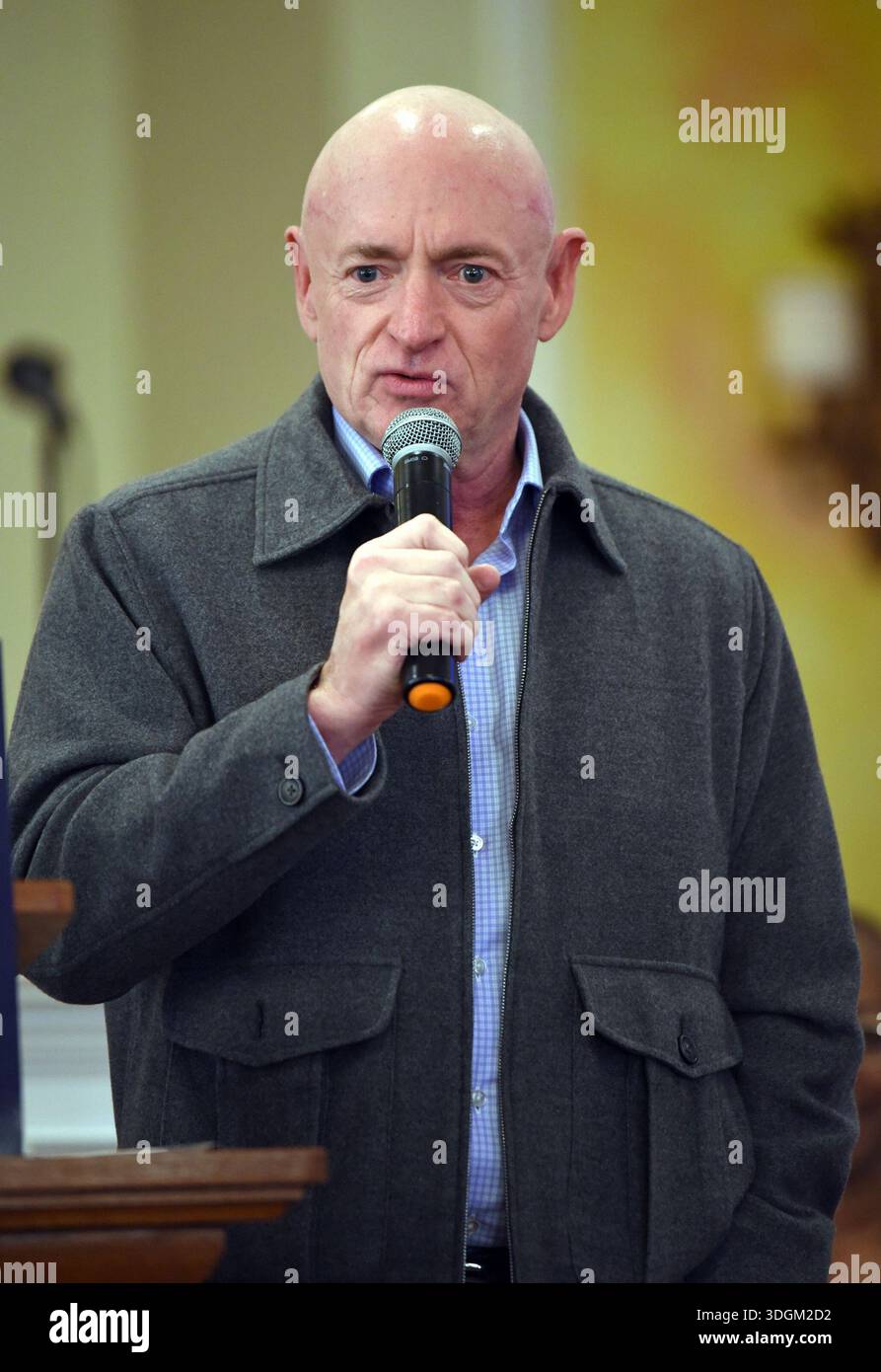 Senator Mark Kelly at a public appearance for Special Election Canvass ...