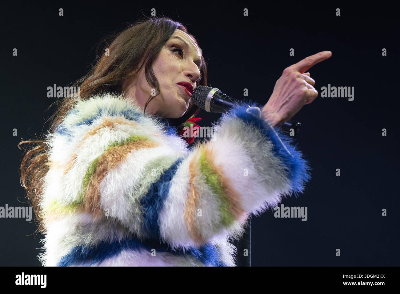 Madrid, Spain. 17th Jan, 2026. The singer Luz Casal performs during her ...