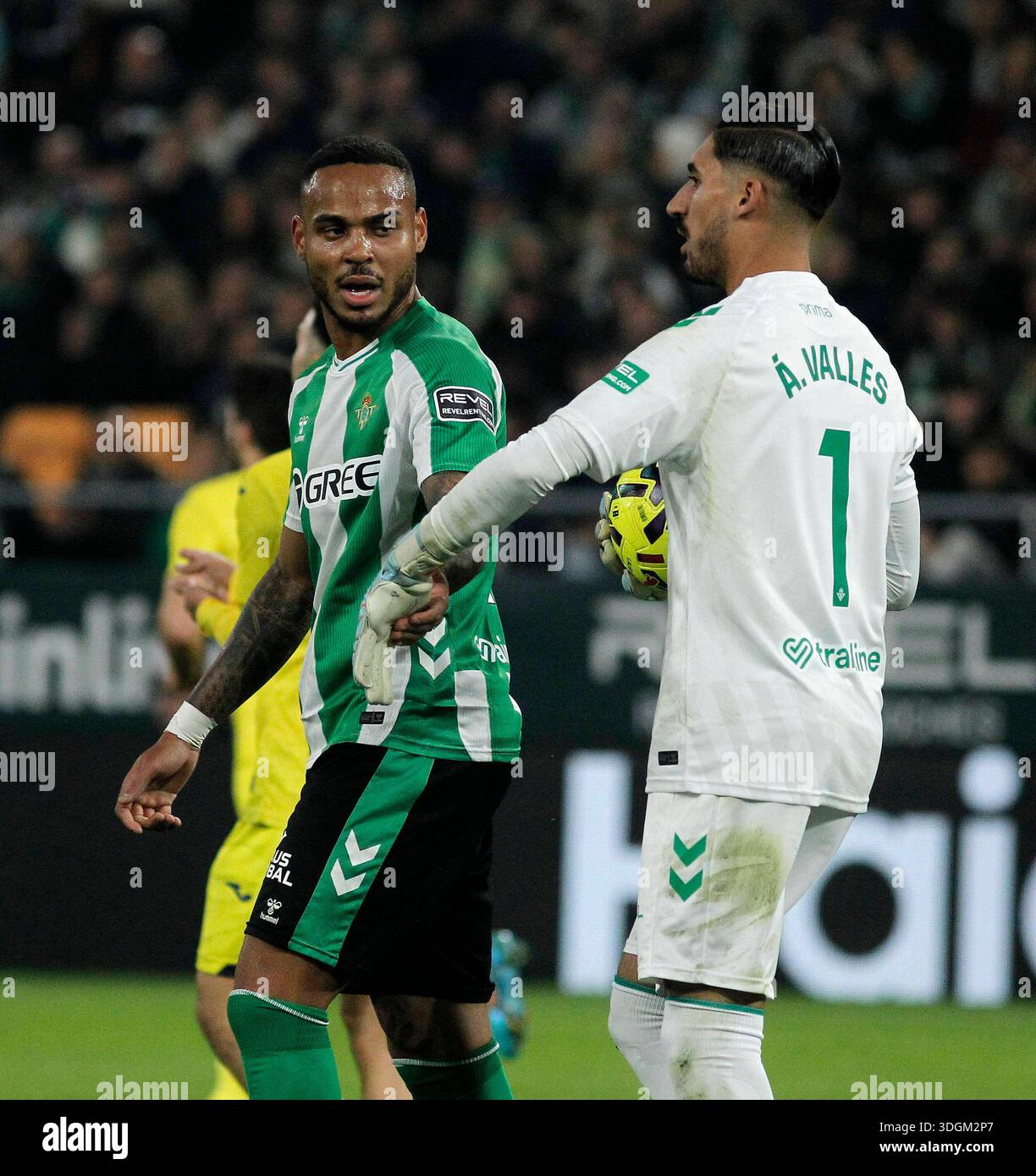 Spanish La Liga EA Sports soccer match Betis vs Villarreal at La ...