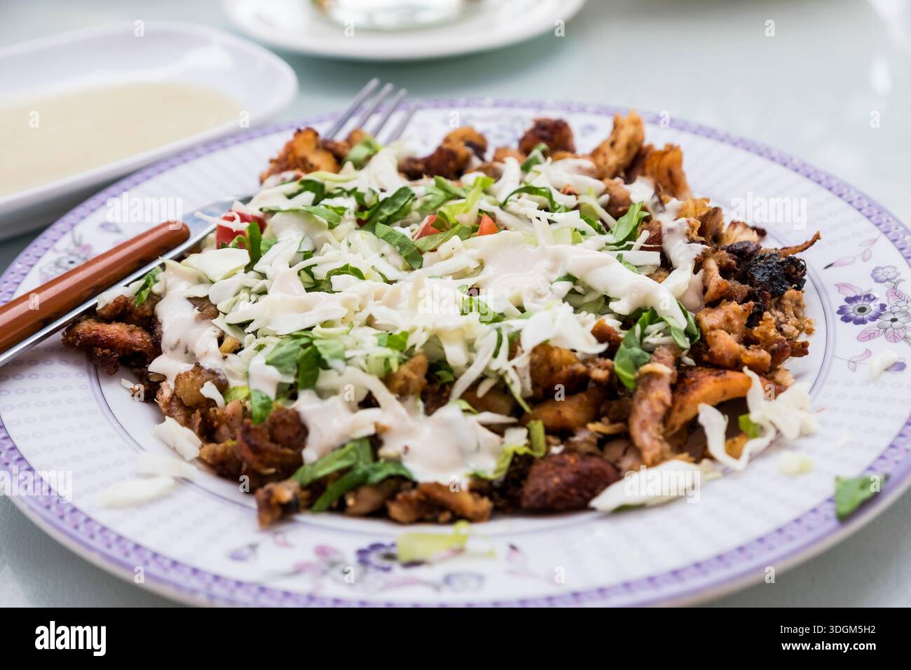 Sultanate of Oman, Muscat, Chicken Shawarma platter Stock Photo - Alamy