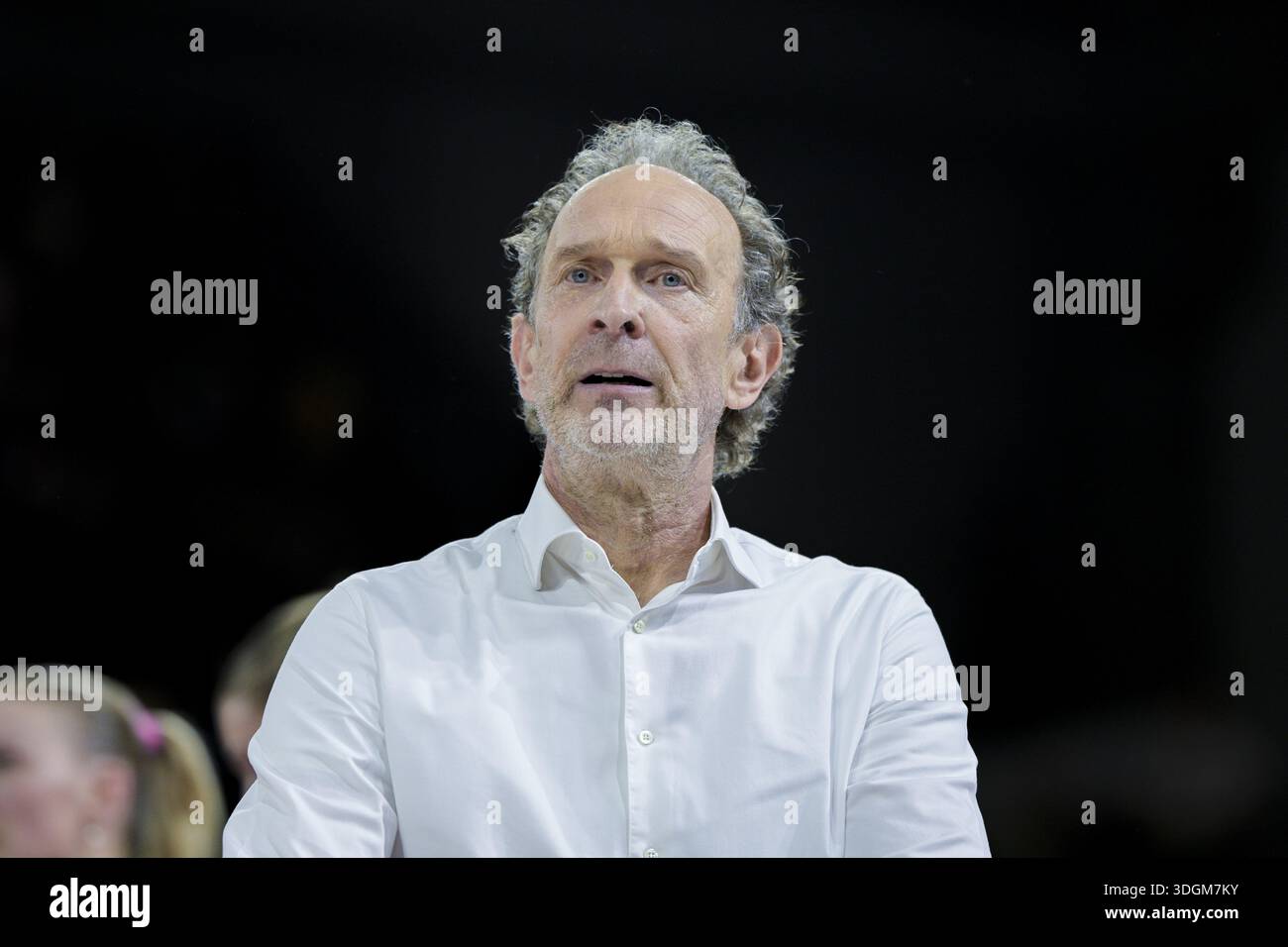 NOVARA'S HEAD COACH LORENZO BERNARDI during Savino Del Bene Scandicci ...