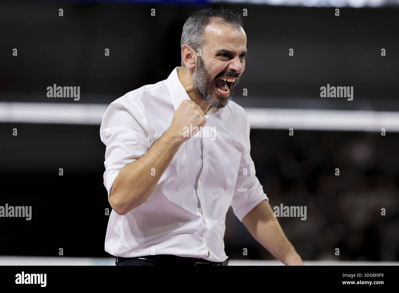 COACH MARCO GASPARI during Savino Del Bene Scandicci vs Igor Gorgonzola ...