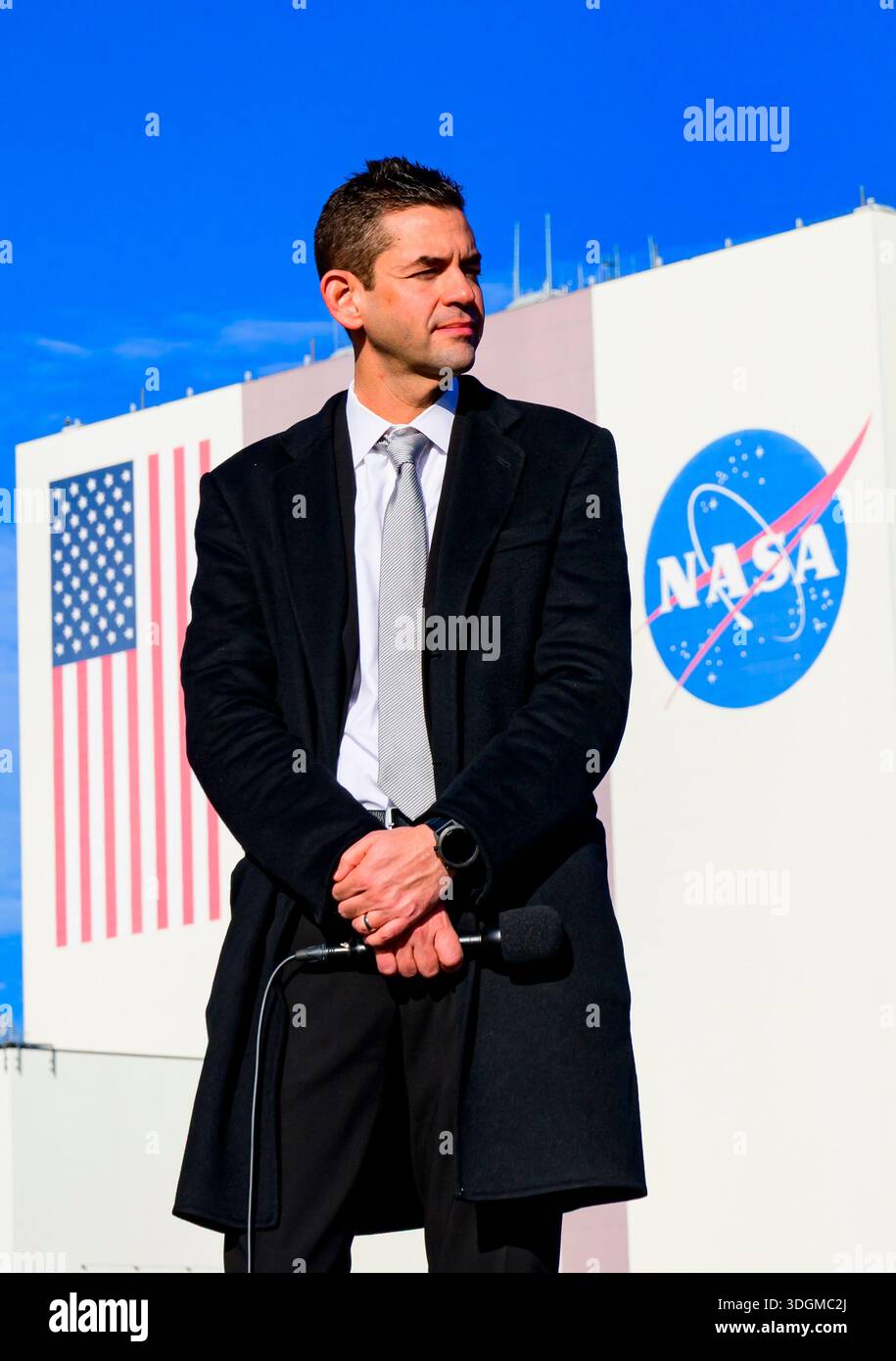 Merritt Island, Florida, USA. 17th Jan, 2026. NASA Administrator JARED ...