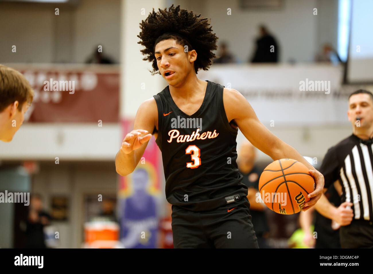 TMI Episcopal Jaden Flemons (3) in action against Blair Academy during ...