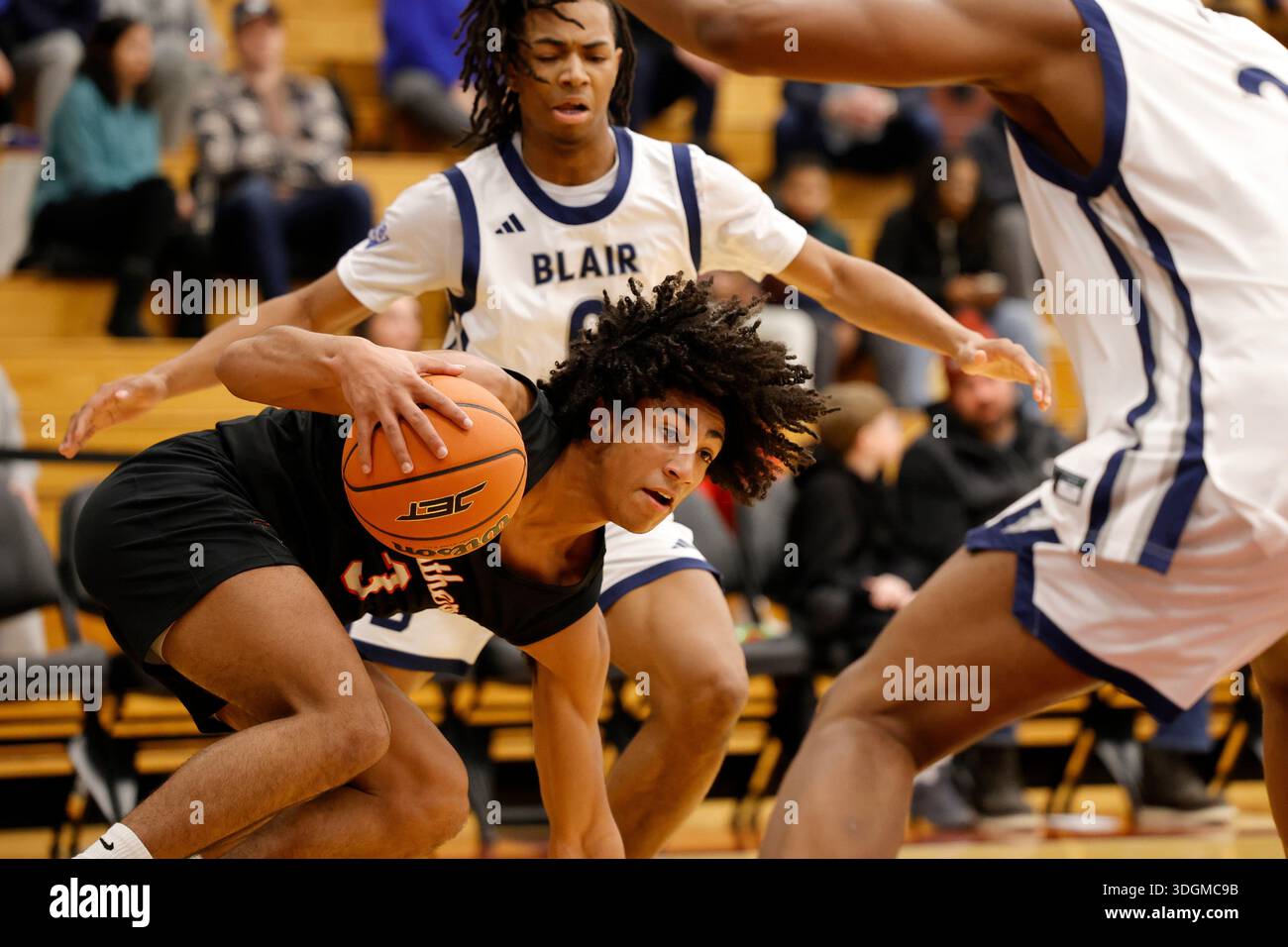 TMI Episcopal Jaden Flemons (3) in action against Blair Academy during ...