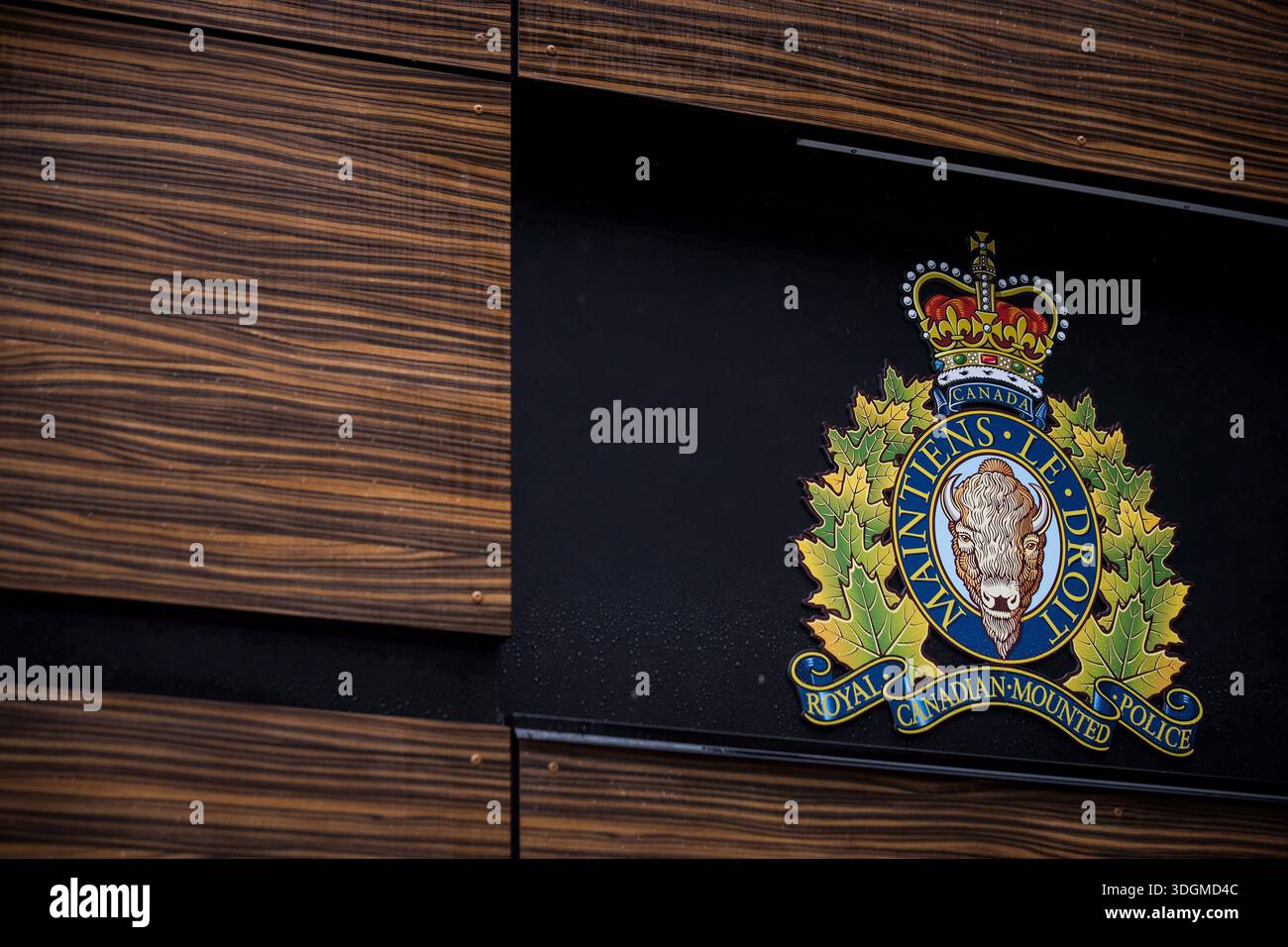 The RCMP logo is seen outside Royal Canadian Mounted Police "E ...