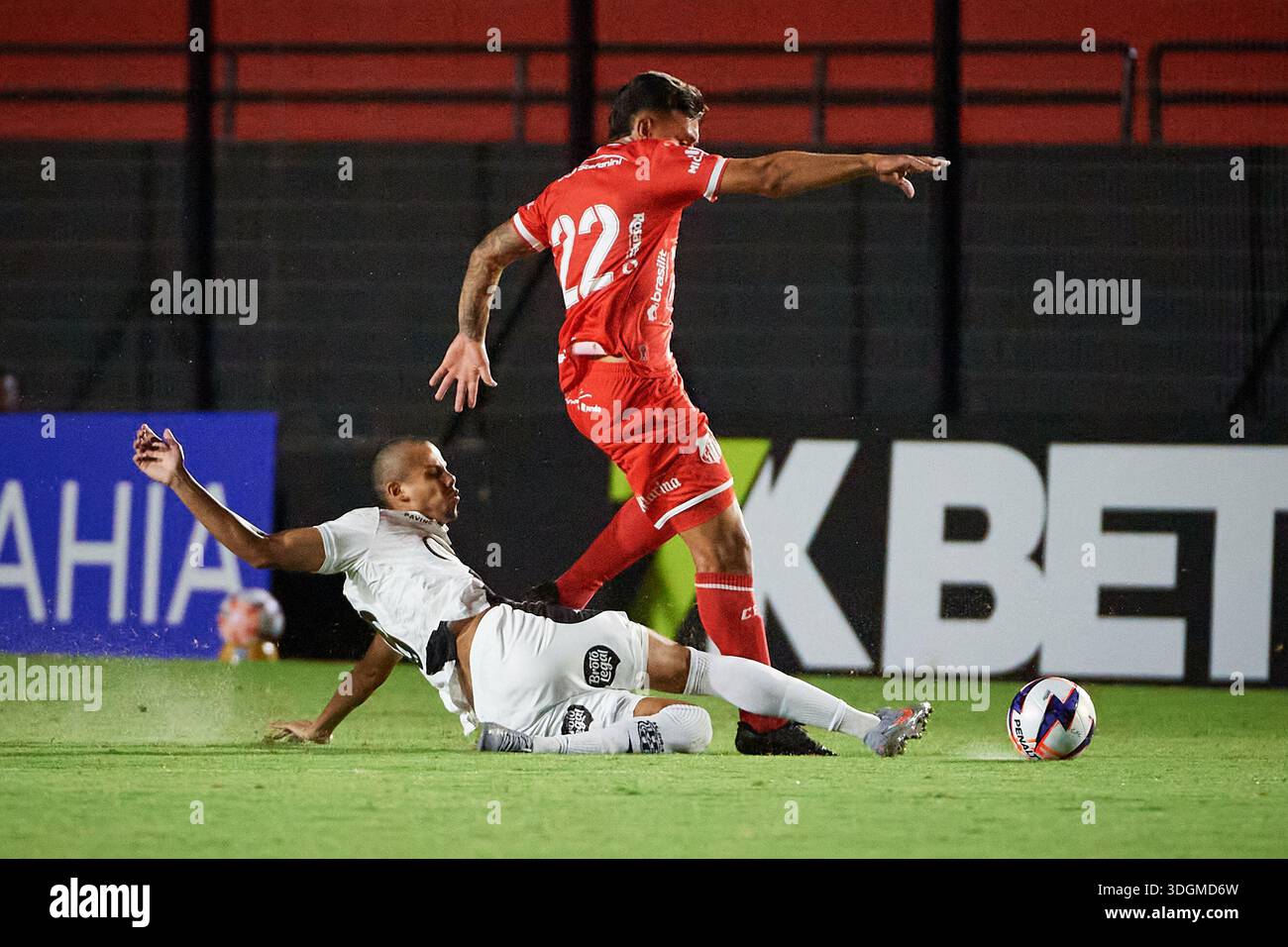 Capivari, Brazil. 17th Jan, 2026. Vinicius Popo (center) of Capivariano ...