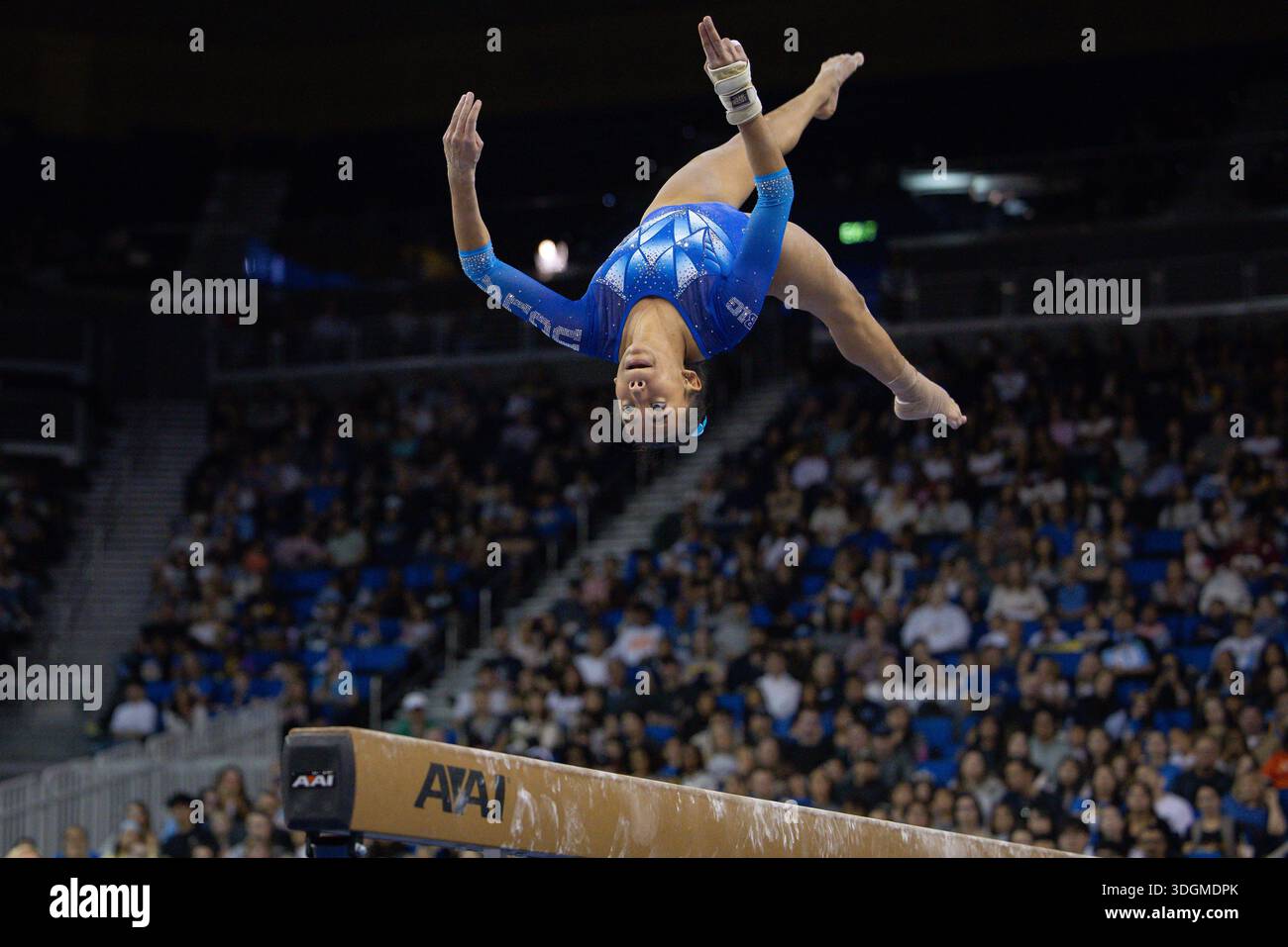 LOS ANGELES, CA - JANUARY 17: UCLA Bruins' Mika Webster-Longin performs ...