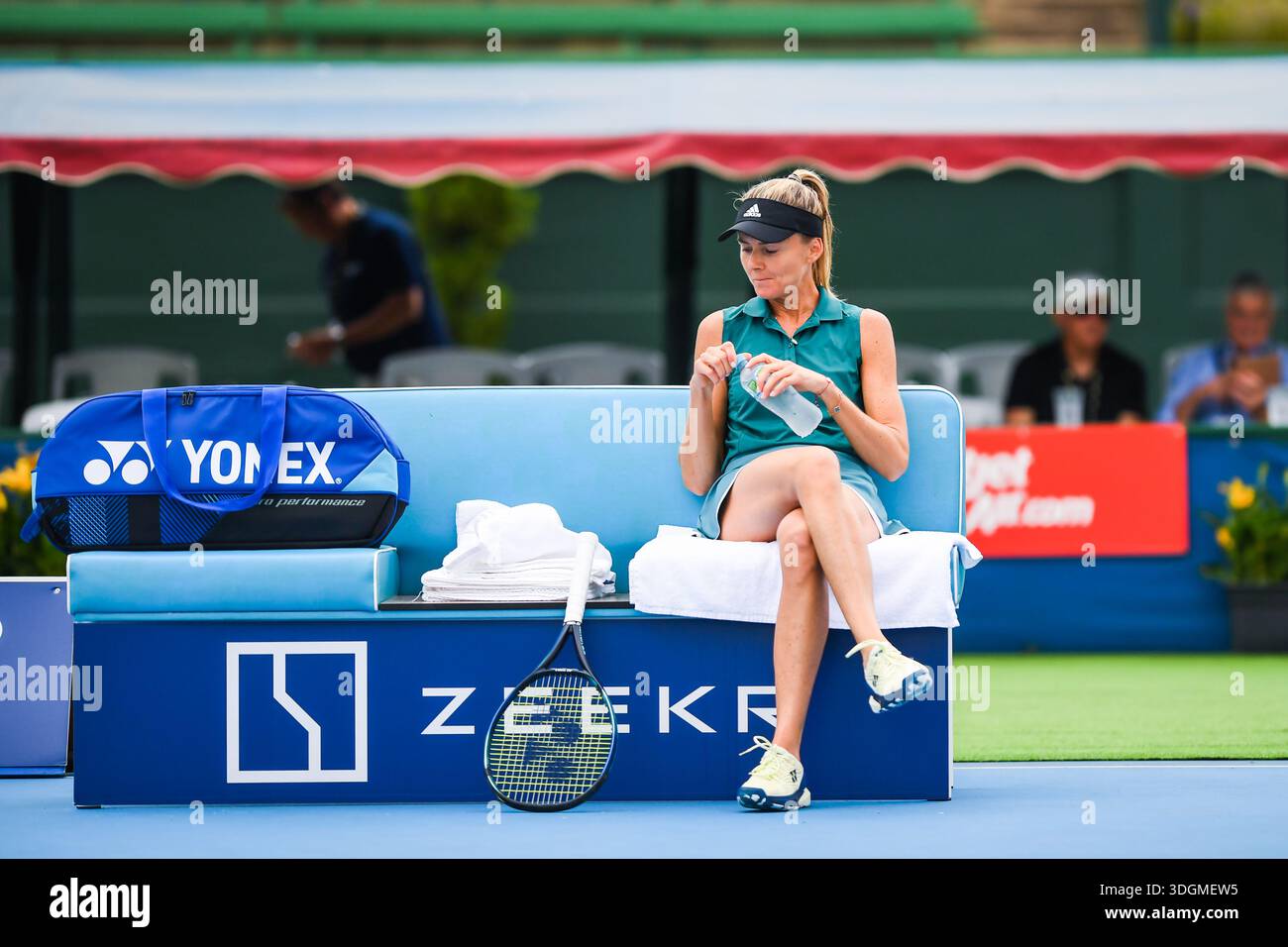 Daniela Hantuchova (SVK) is seen in action during the tennis match with ...