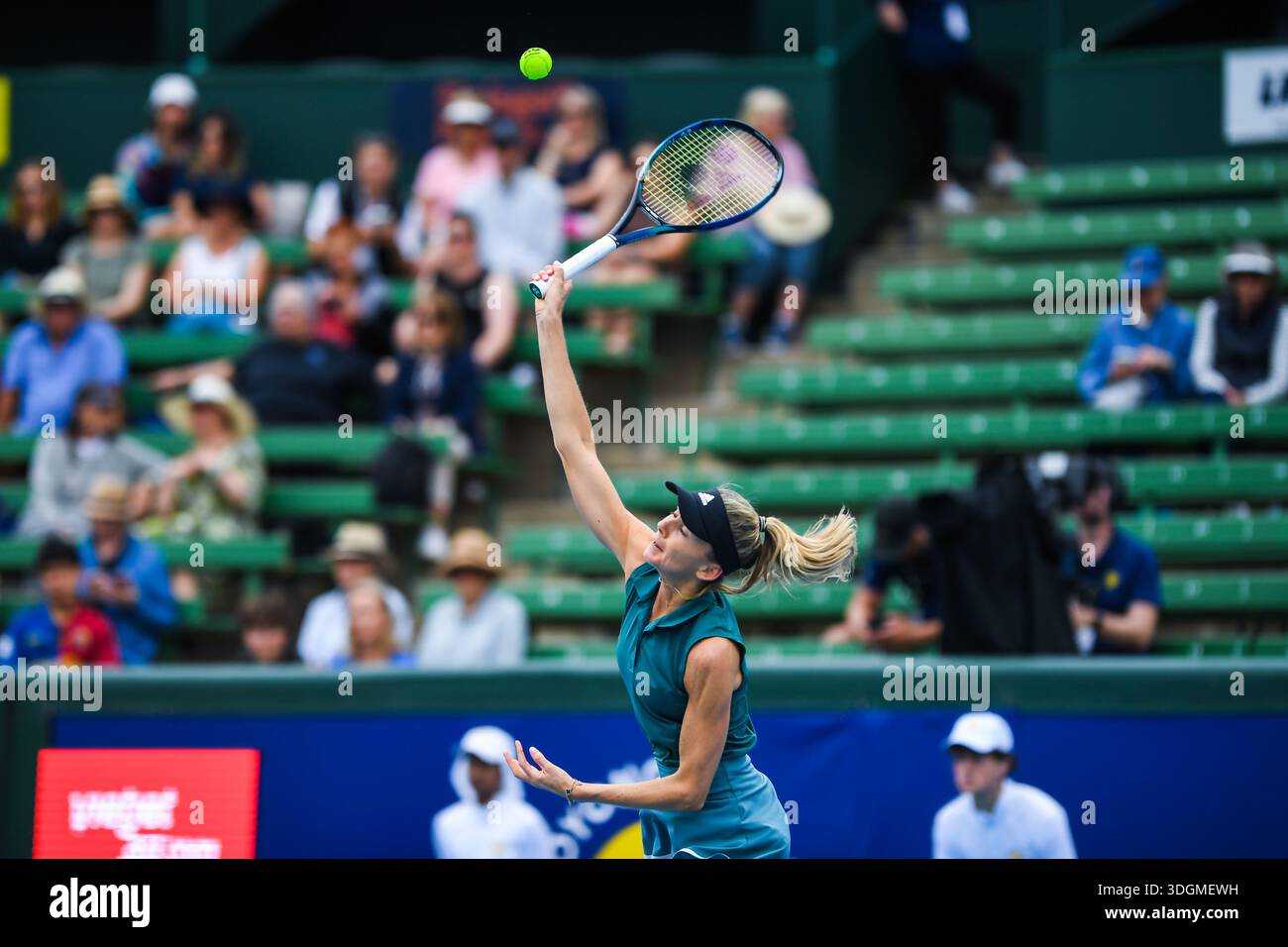 Daniela Hantuchova (SVK) is seen in action during the tennis match with ...