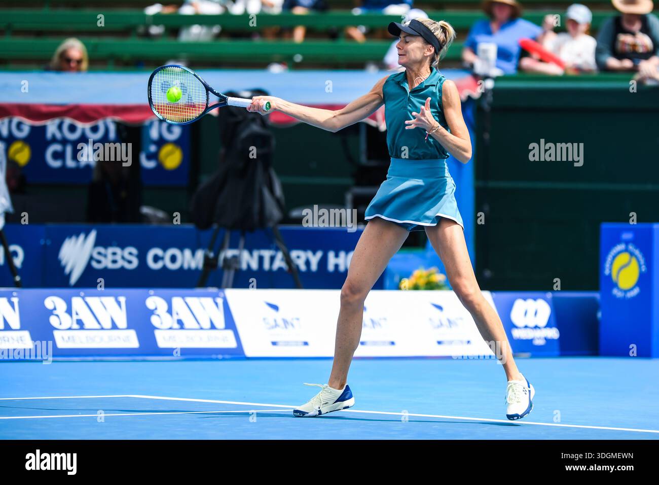 Daniela Hantuchova (SVK) is seen in action during the tennis match with ...