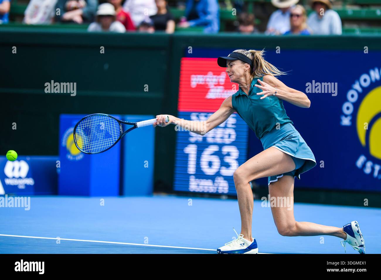 Daniela Hantuchova (SVK) is seen in action during the tennis match with ...