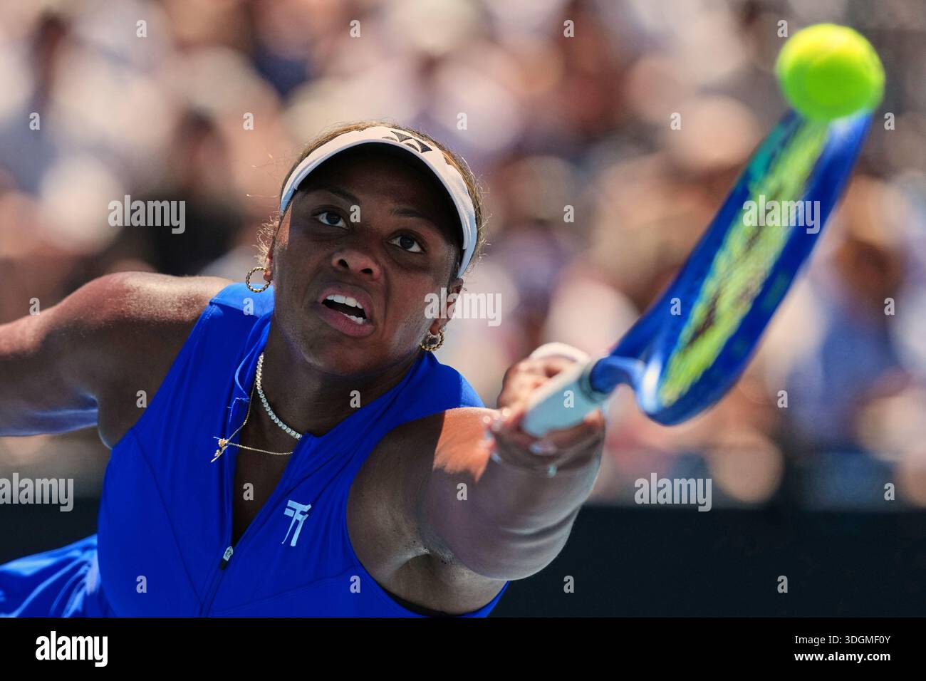 Taylor Townsend of the U.S. plays a forehand return to compatriot ...