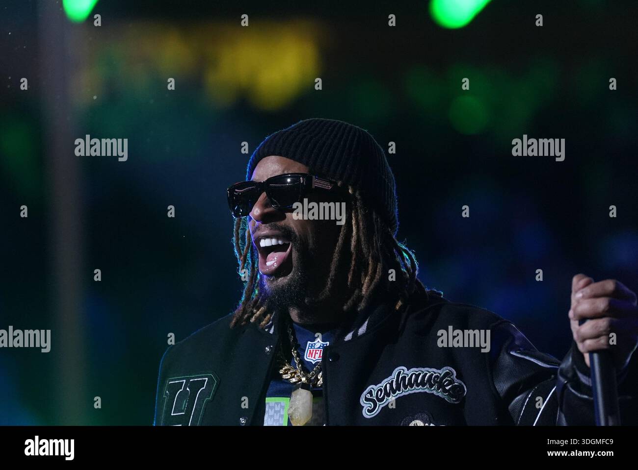 Lil Jon performs during halftime in an NFL football divisional playoff ...